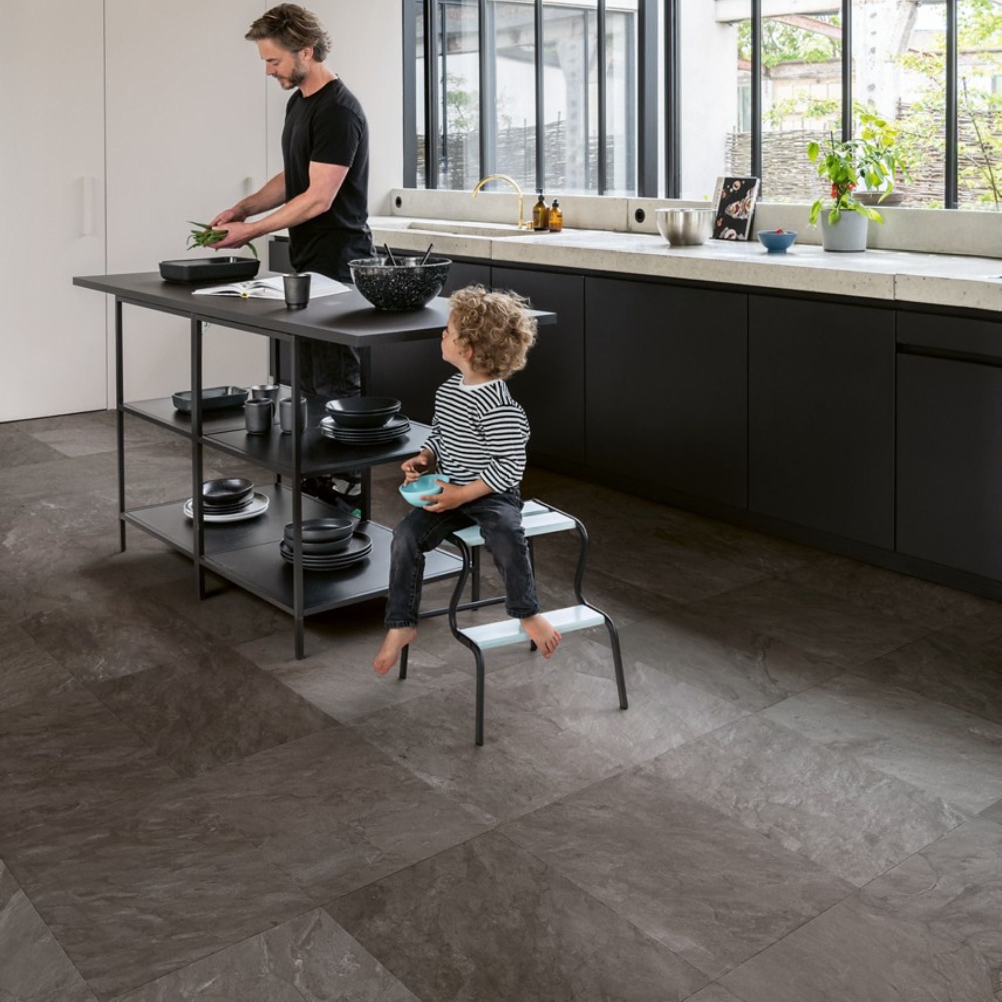 Pavimento in Laminato CAPTURE MUSE ARDESIA GRIGIA QUICK-STEP effetto ...