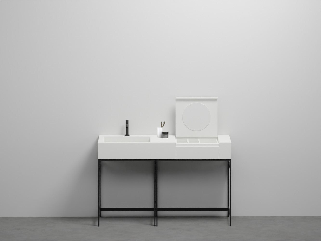 # LAVABO NARCISO VANITY in spazio make-up integrato - CIELO lavandino ...