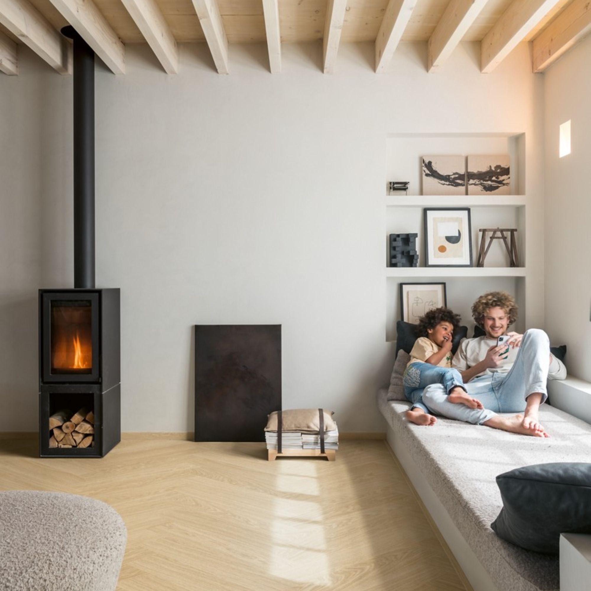 Pavimento in PVC CIRO ROVERE PURO BLUSH QUICK-STEP spina di pesce con ...