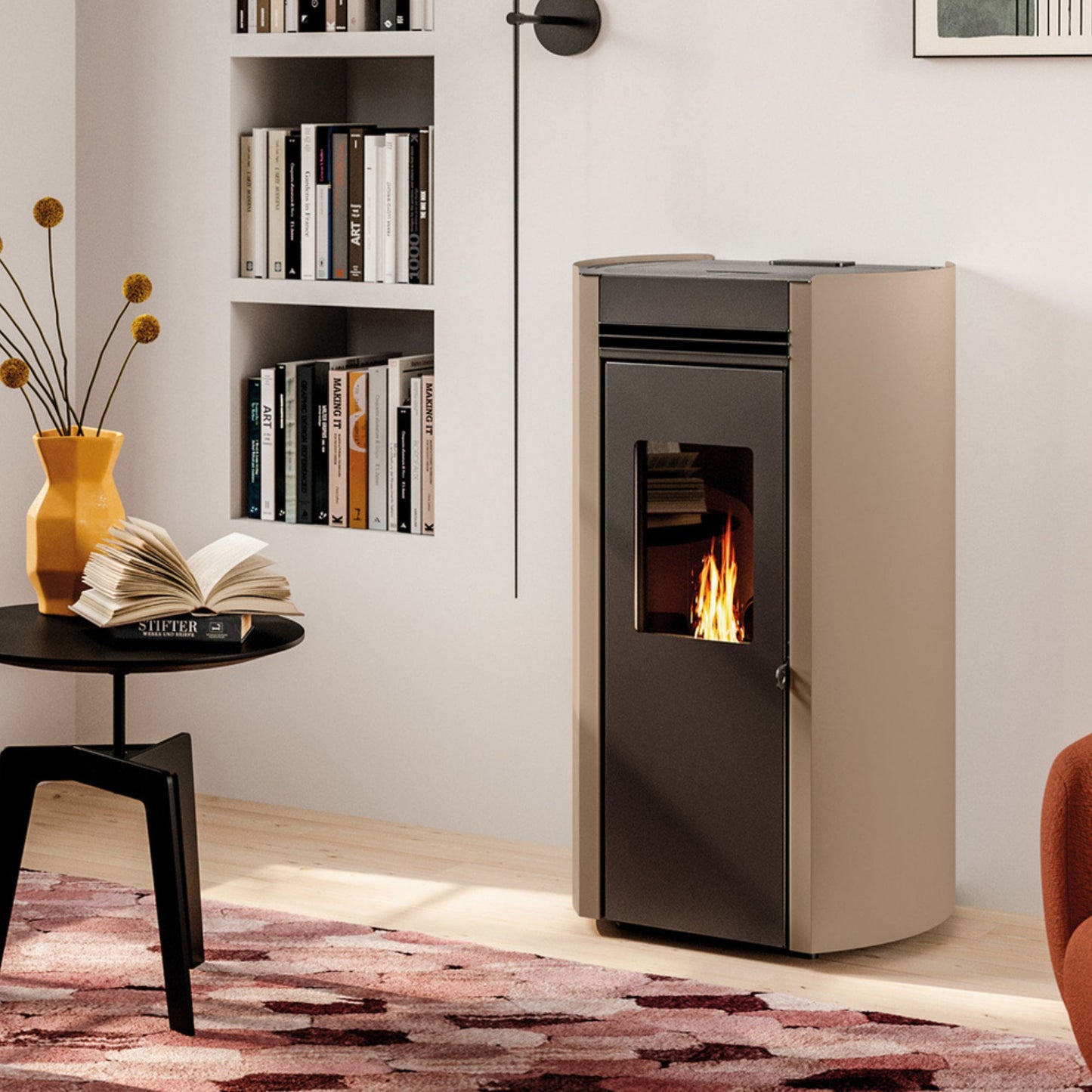 STUFA A PELLET ECOFIRE FLO 9 Aria ventilata 9kW PALAZZETTI Braciere ...